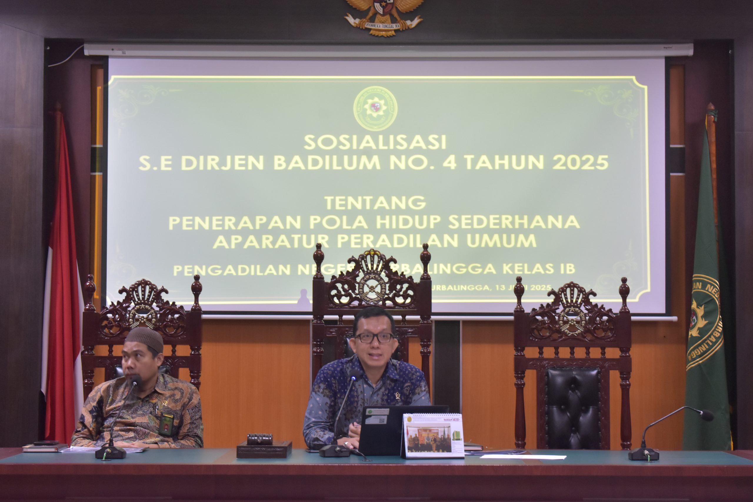 Sosialisasi SE Dirjen Badilum No. 4 Tahun 2025 Tentang Penerapan Pola ...